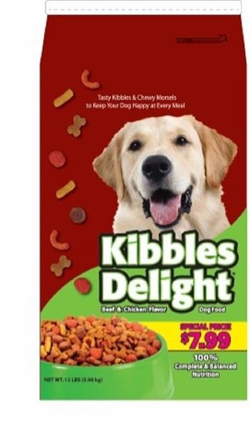 Kibbles Delight Premium Chunks Dog Food 13 Pound 13 lb | shipt