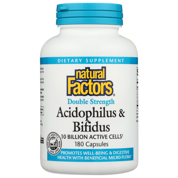 Natural Factors Acidophilus Bifidus Double Strength Capsules 180 ct | Shipt