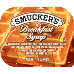 Smucker's Breakfast Syrup, 1.4 oz Plastic Portion Control Cup, 100 ...