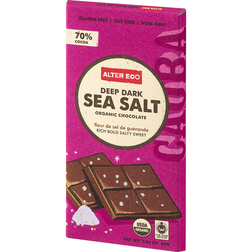 Alter Eco Fair Trade Deep Dark Sea Salt Organic Chocolate 2.82 oz | Shipt