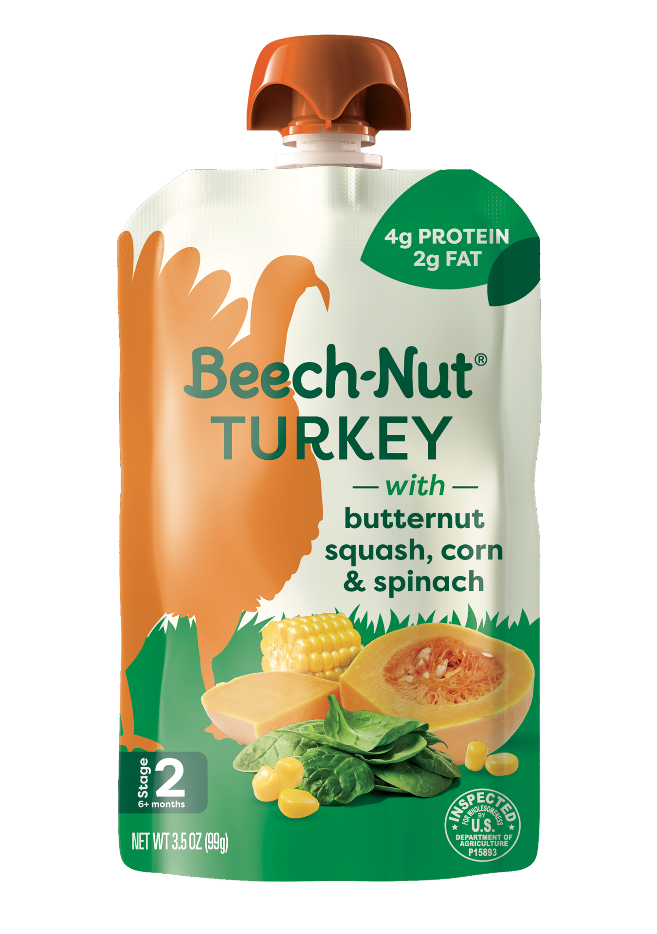 Beech-Nut Turkey Stage 2 Baby Food, Turkey Butternut Squash Corn ...