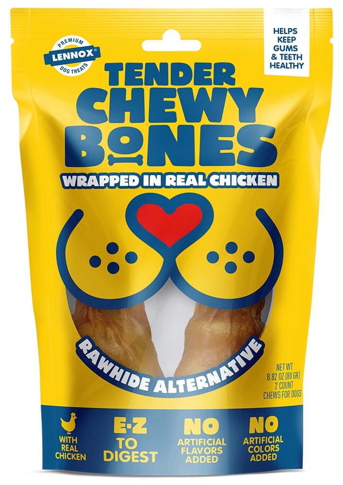 Lennox Tender Chewy Bones With Chicken Dog Treats 2 ct | Shipt