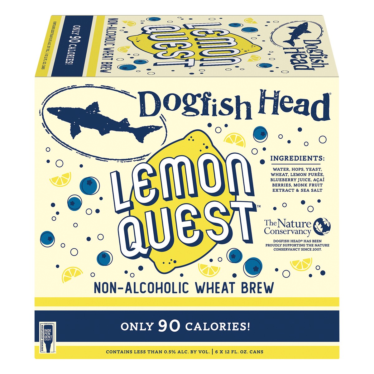 Dogfish Head Lemon Quest Non-Alcoholic Beer (12 fl. oz. Can, 6pk.) 1 ct ...