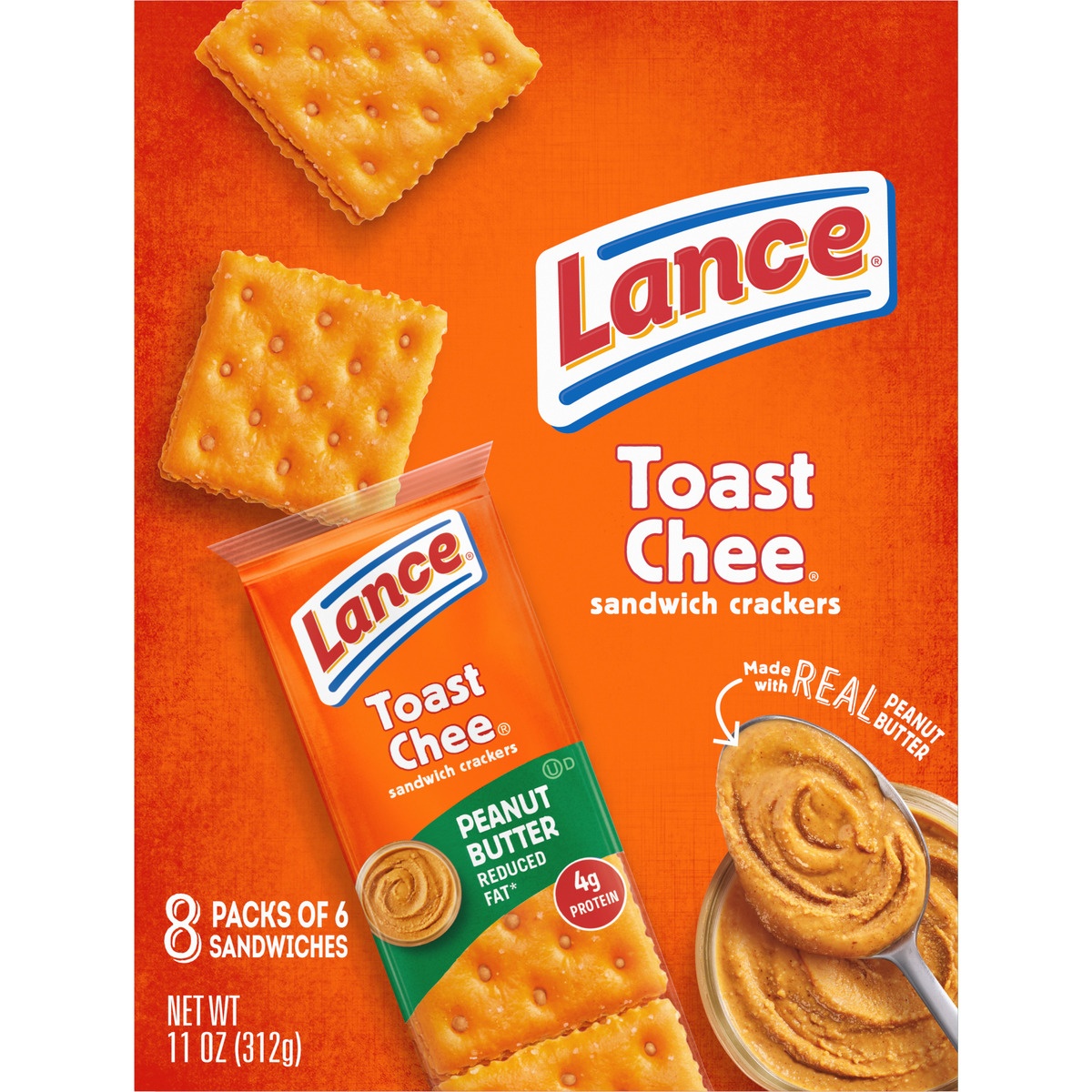 Lance Toast Chee Reduced Fat Peanut Butter Crackers 11 oz | Shipt