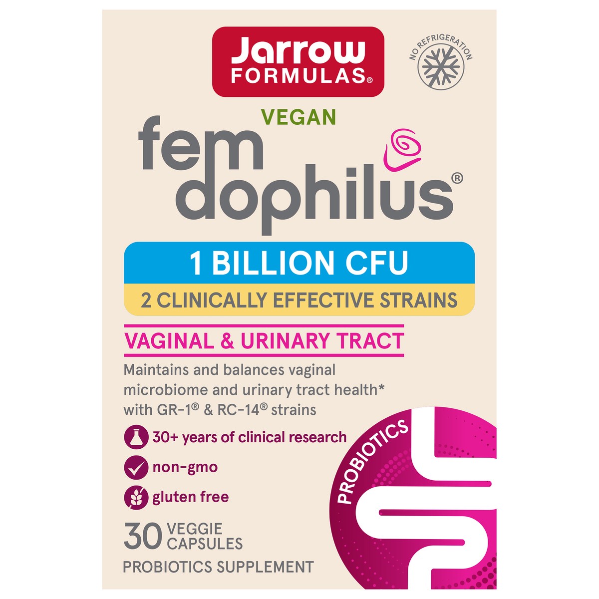Jarrow Formulas Fem-Dophilus - 1 Billion CFU Per Serving - 2 Clinically ...
