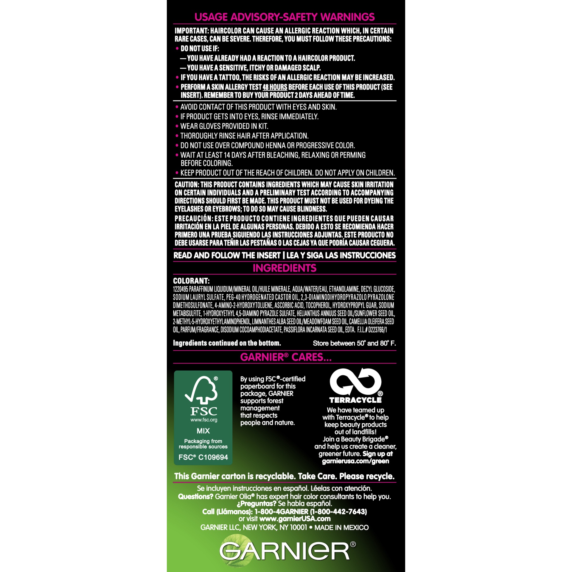 Garnier Olia Oil Powered Permanent Hair Color, 7.45 Intense Fire Ruby ...