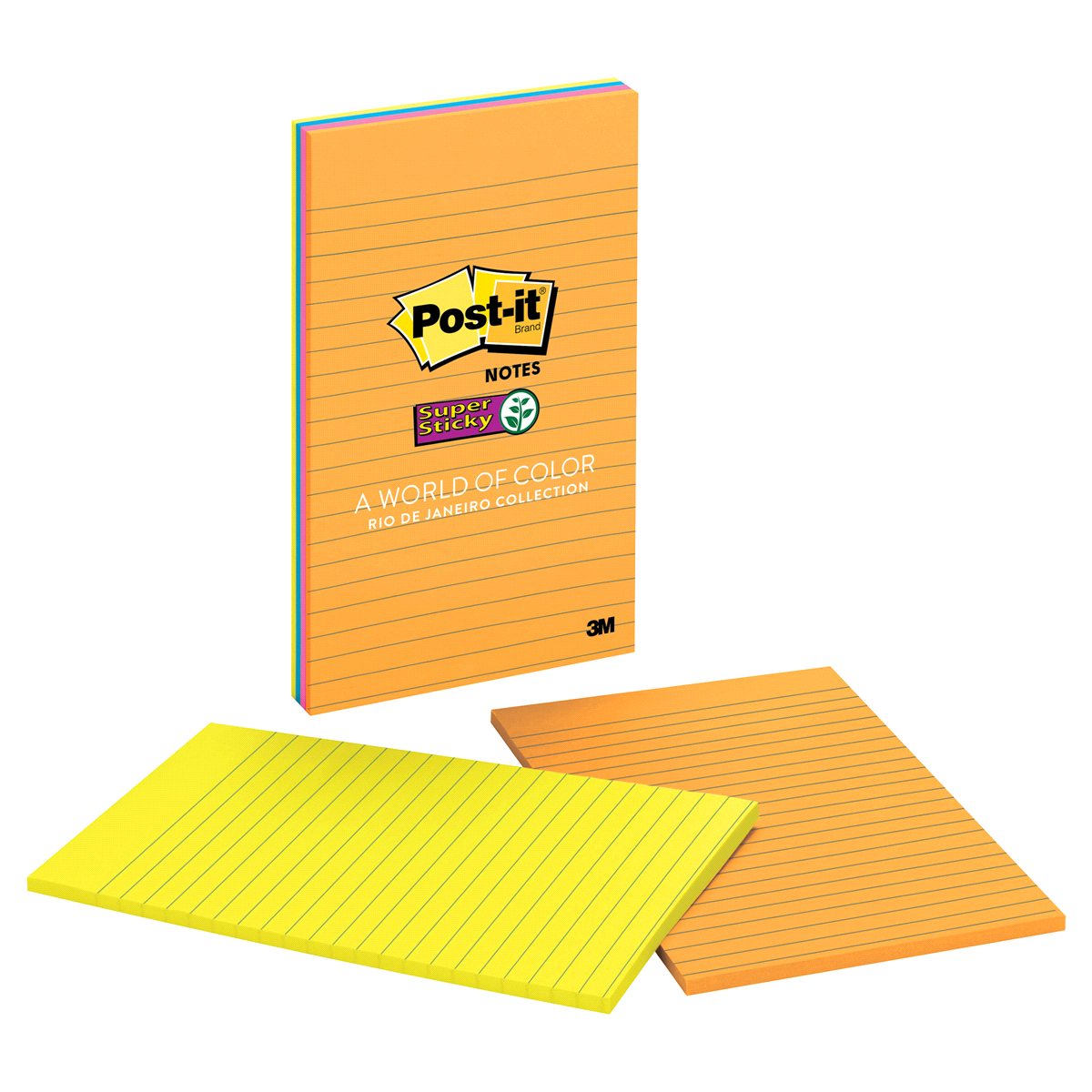 Post-it Notes Super Sticky Notes Lined 5x8 - Multi-Colored Pads Per ...