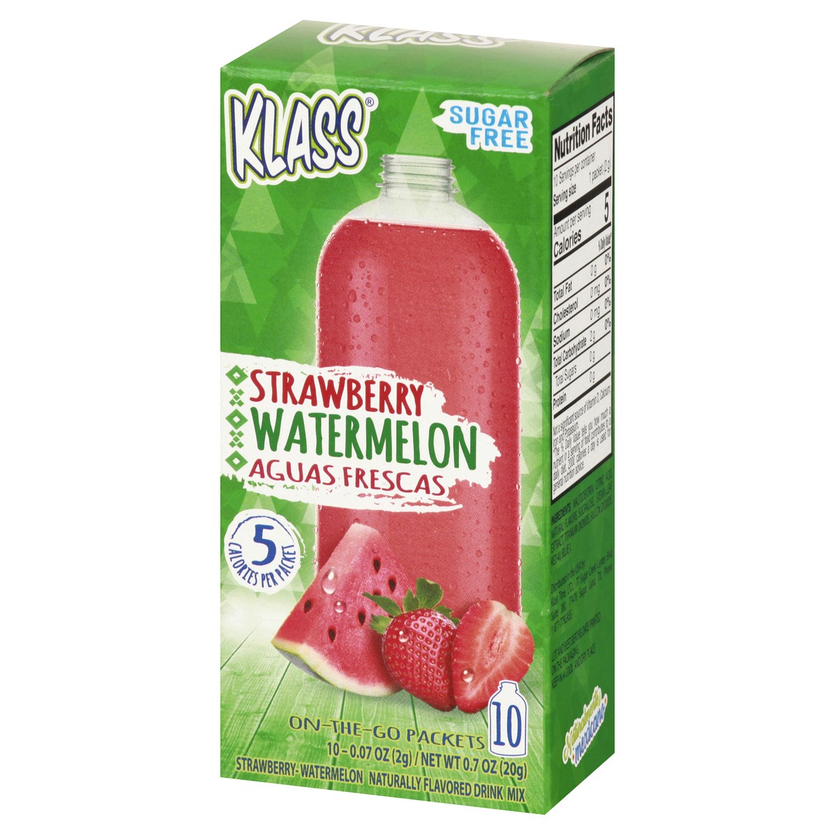 Klass Aguas Frescas, Strawberry Watermelon, On The Go Packets- 0.7 oz 0 ...