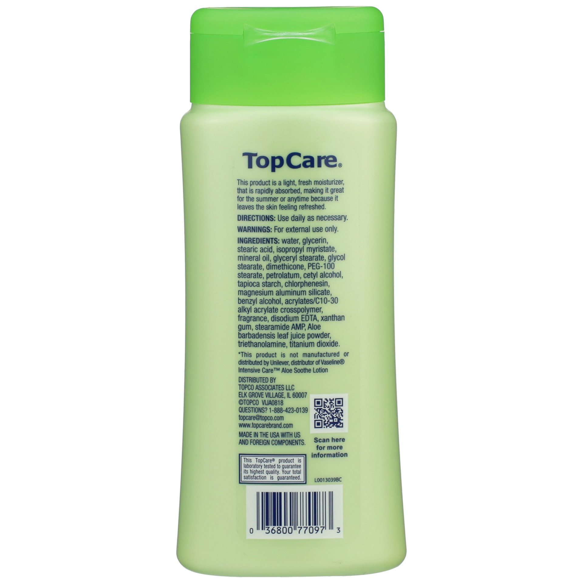 TopCare Moisture Care Body Lotion, Aloe Cool 10 oz | Shipt