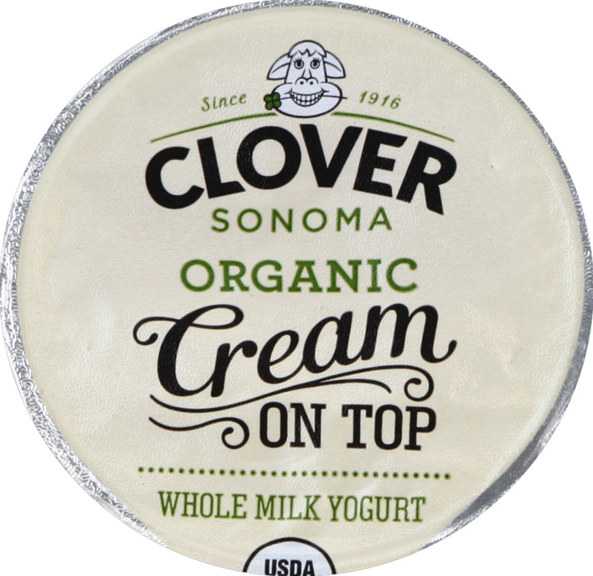 Clover Sonoma Whole Milk Organic Cream on Top Maple Yogurt 6 oz | Shipt