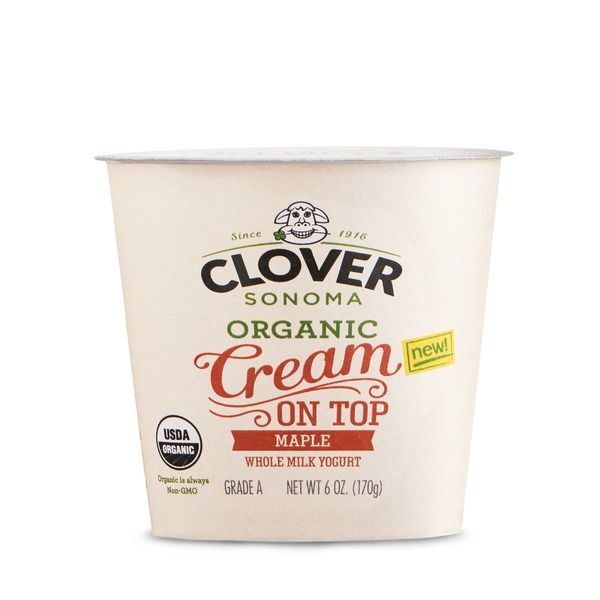 Clover Sonoma Whole Milk Organic Cream on Top Maple Yogurt 6 oz | Shipt
