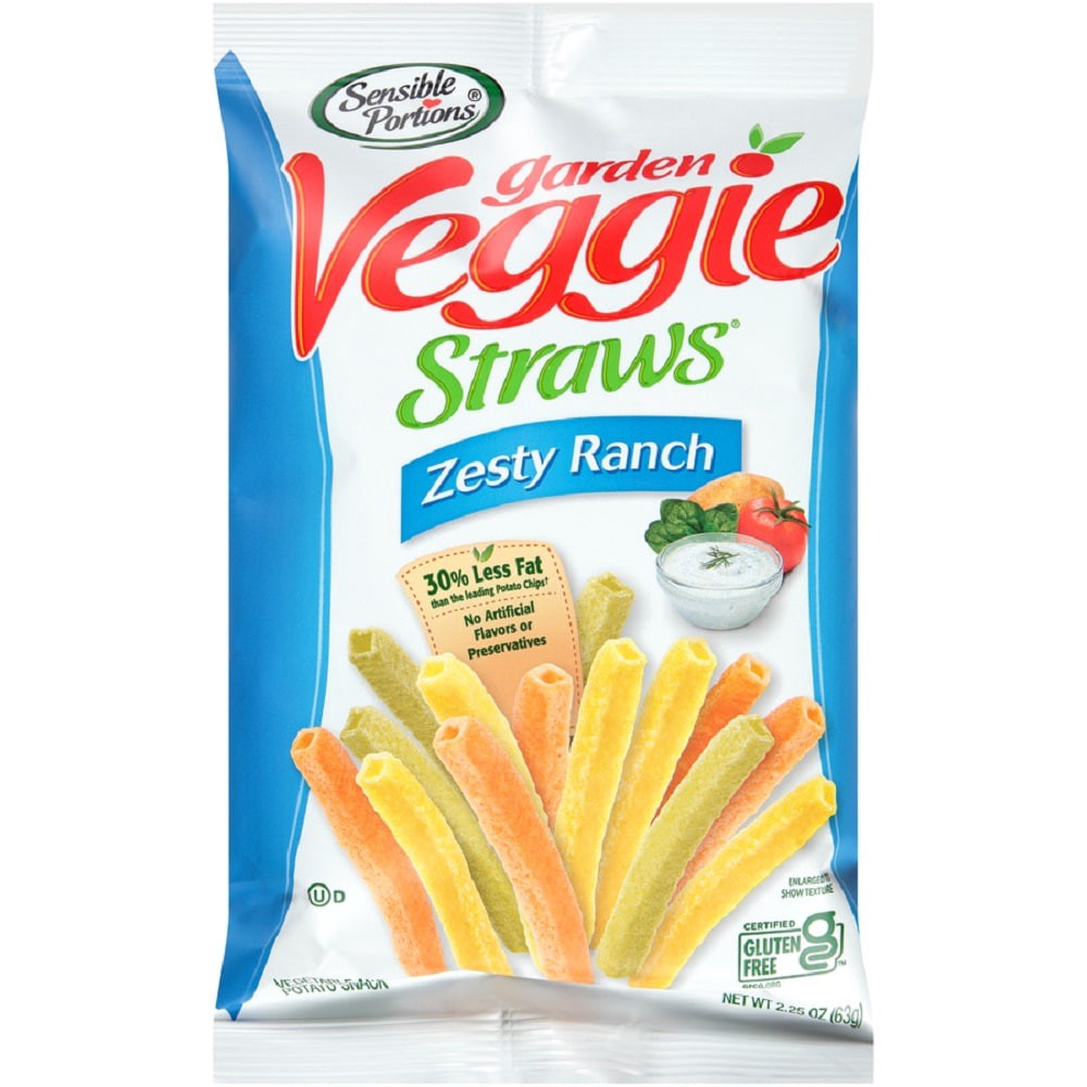 Sensible Portions Garden Veggie Straws Zesty Ranch Vegetable & Potato ...