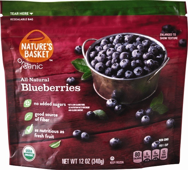 Nature's Basket Organic Frozen Blueberries 12 oz | Shipt