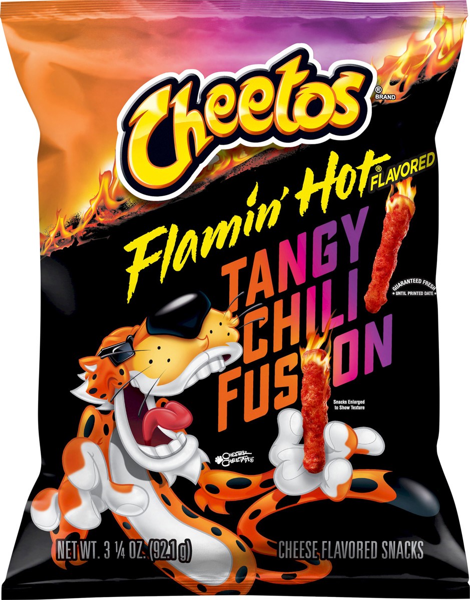 Cheetos Cheese Flavored Snacks Flamin' Hot Flavored 3 1/4 Oz 3.25 oz ...