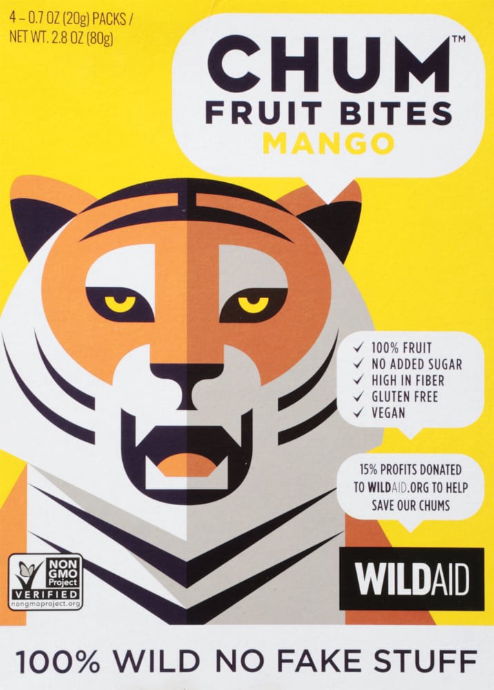 Chum Fruit Bites Mango Fruit Snacks 4 ct; 0.7 oz | Shipt