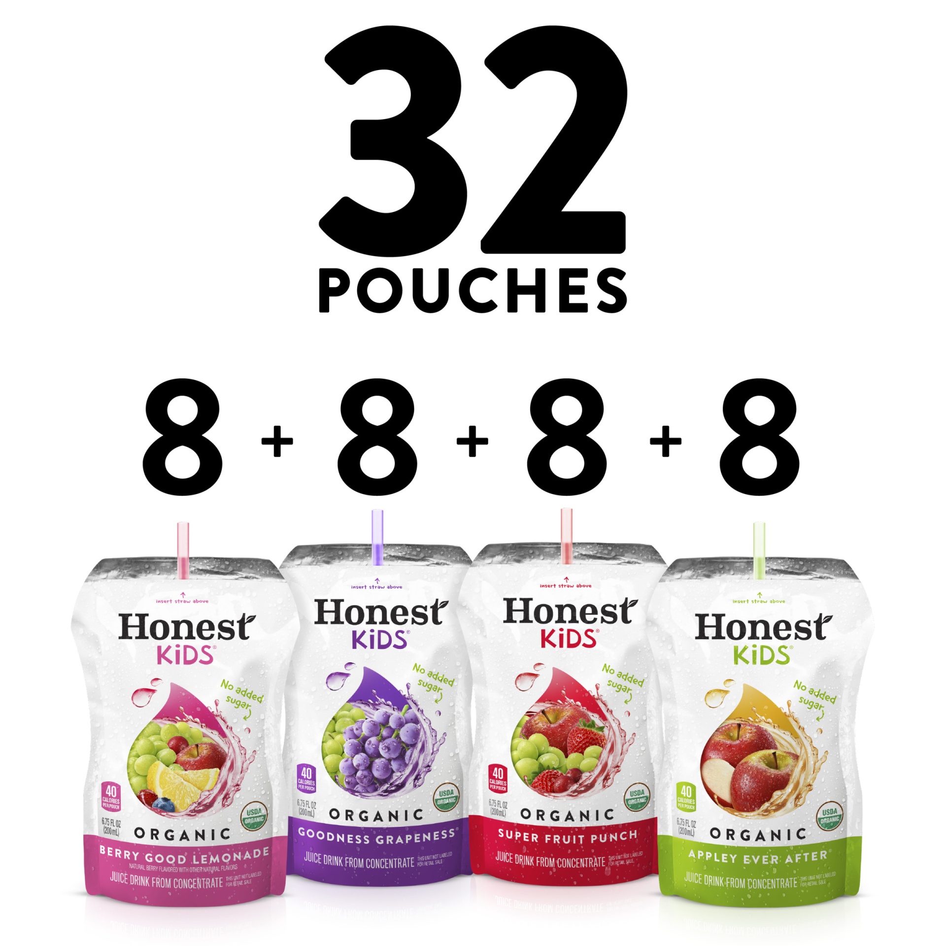 Honest Kids Organic Juice Drinks Variety Pack 32 ct; 6.75 fl oz | Shipt