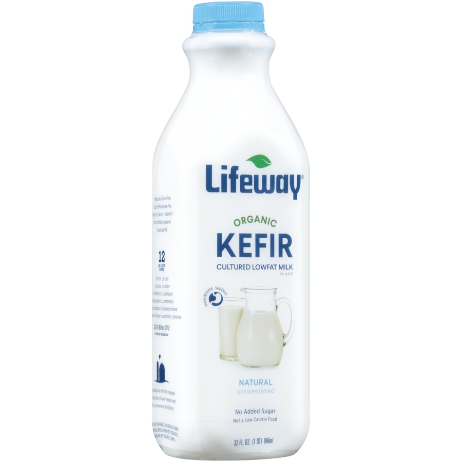 Lifeway Organic Low Fat Kefir Plain Milk Smoothie 32 oz | Shipt