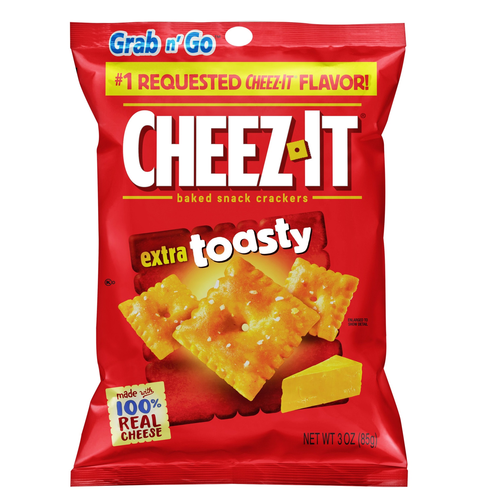 Cheez-It Baked Snack Cheese Crackers Extra Toasty 3 oz | Shipt