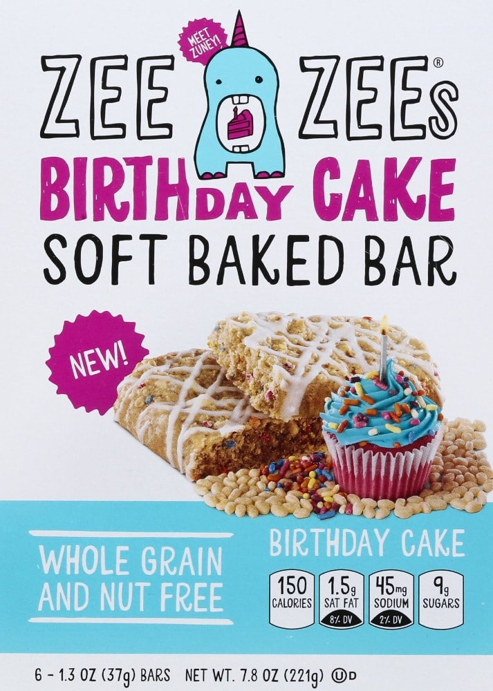 Zee Zees Birthday Cake Soft Baked Bars 6 ct | Shipt