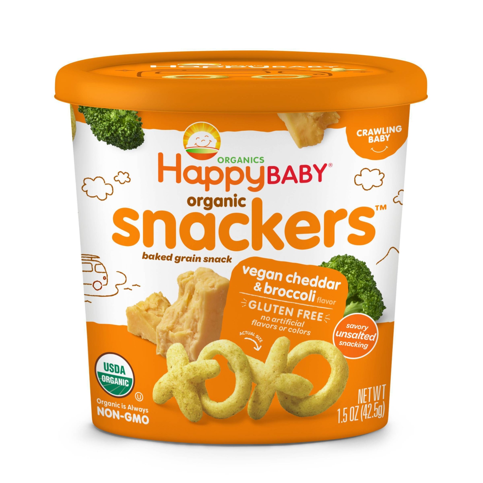 Happy Baby Org Snackers Vegan Ched Broc 1.5 oz | Shipt