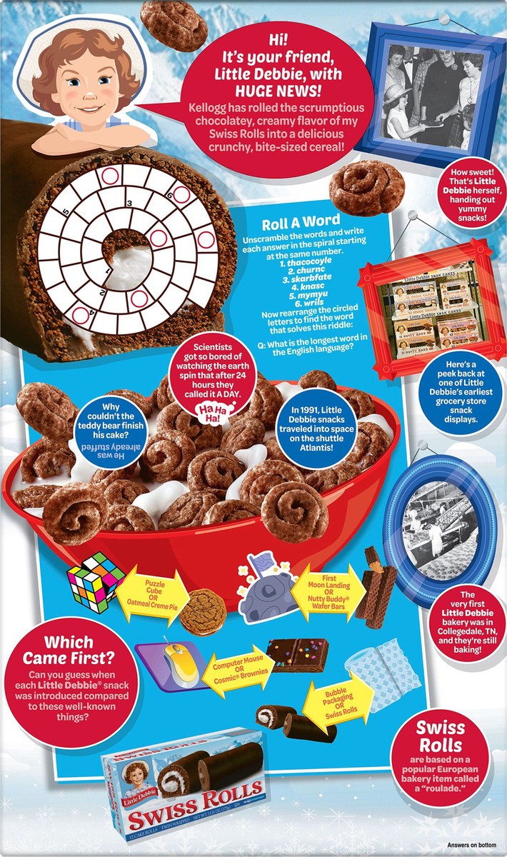 Little Debbie Kellogg's Litte Debbie Swiss Rolls Cold Breakfast Cereal ...