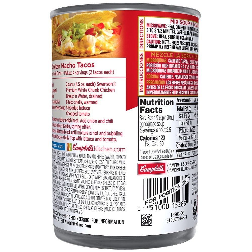 Campbell's Condensed Fiesta Nacho Cheese Soup 10.75 oz | Shipt