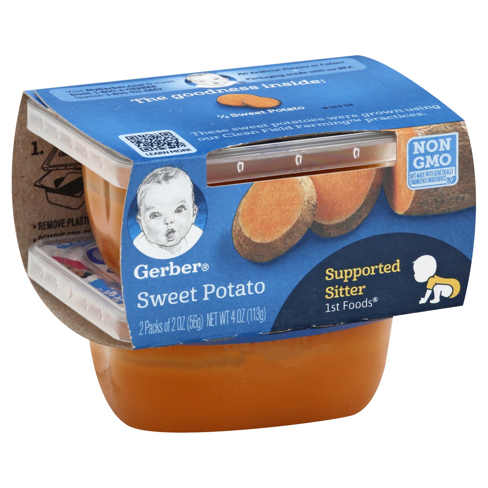 Gerber Baby 1st Foods, Sweet Potato 2 ct; 2 oz | Shipt