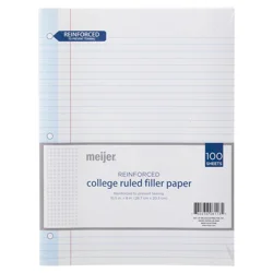 Meijer Reinforced Filler Paper College 100 ct | Shipt