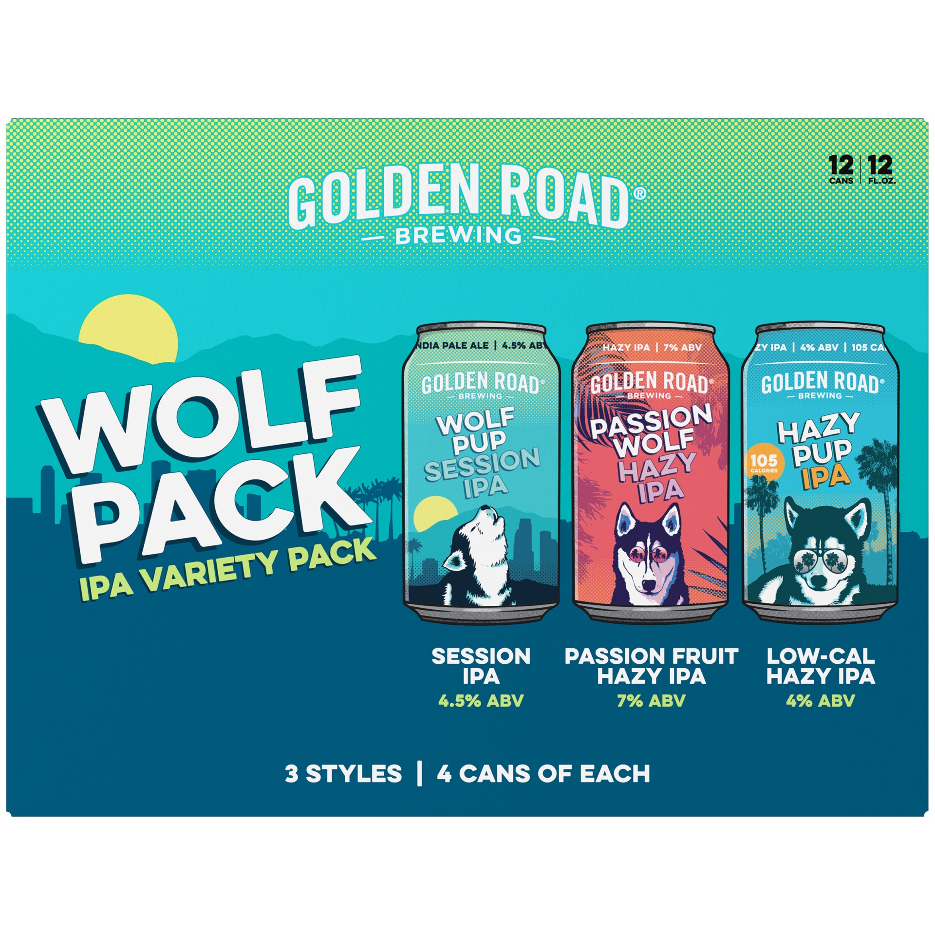 Golden Road Brewing Wolf Pup Session, Passion Wolf Hazy & Hazy Pup Wolf ...