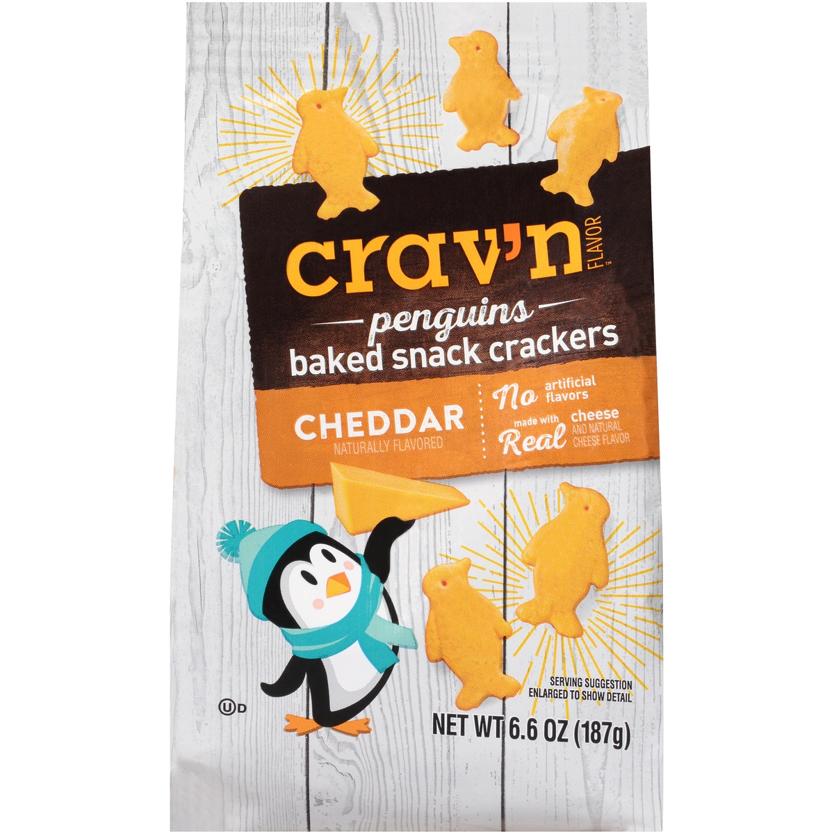 Crav'n Flavor Penguins Baked Cheddar Snack Crackers 6.6 oz 6.6 oz | Shipt