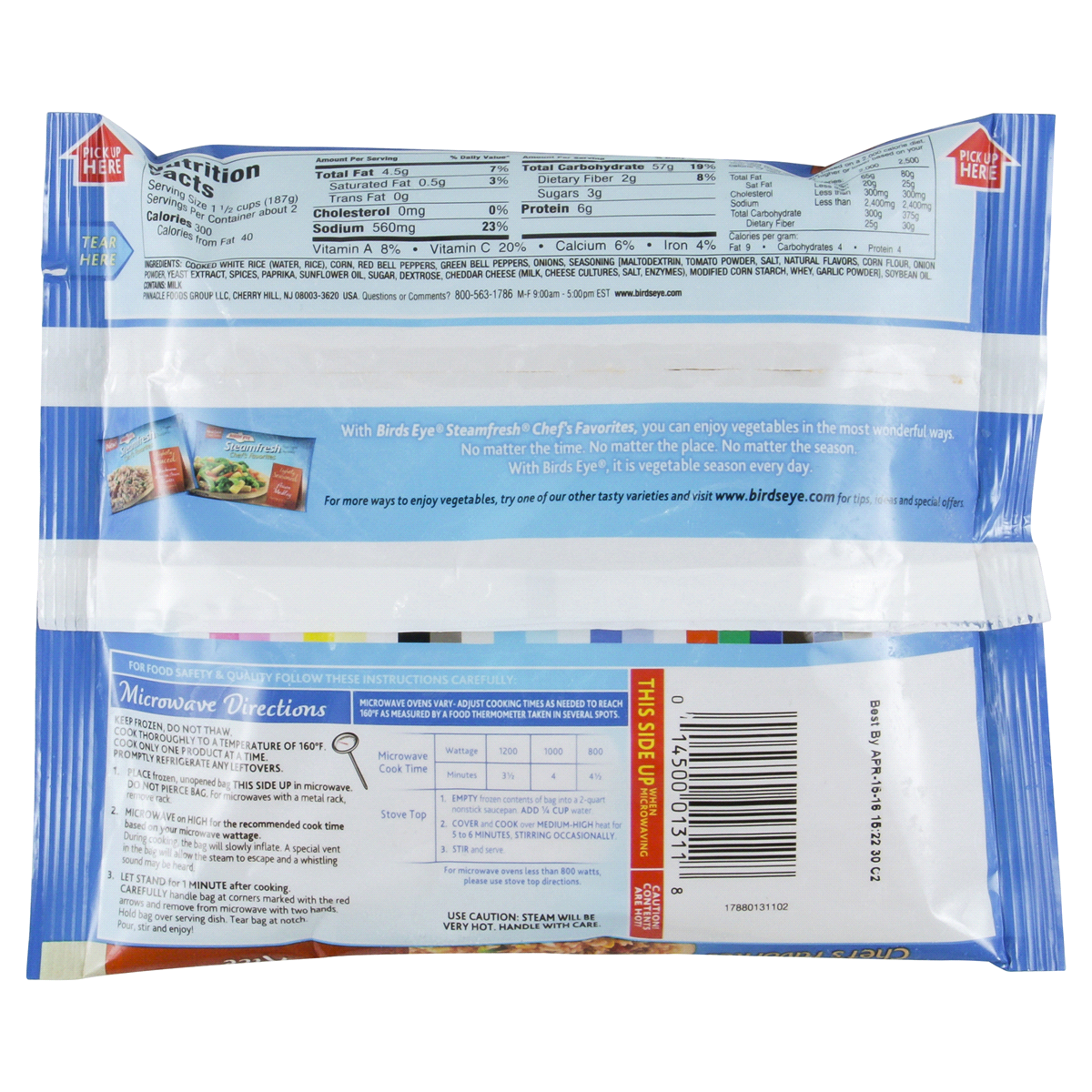 Birds Eye Steamfresh Chef's Favorites Lightly Seasoned Southwestern ...