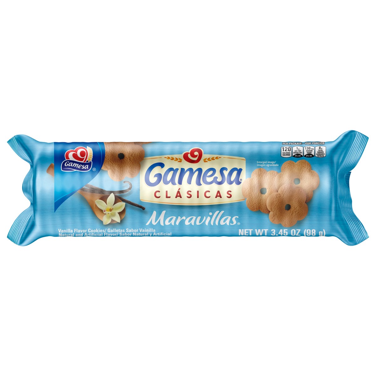 Gamesa Maravillas Cookies Vanilla Natural And Artificial Flavor 3.45 Oz ...