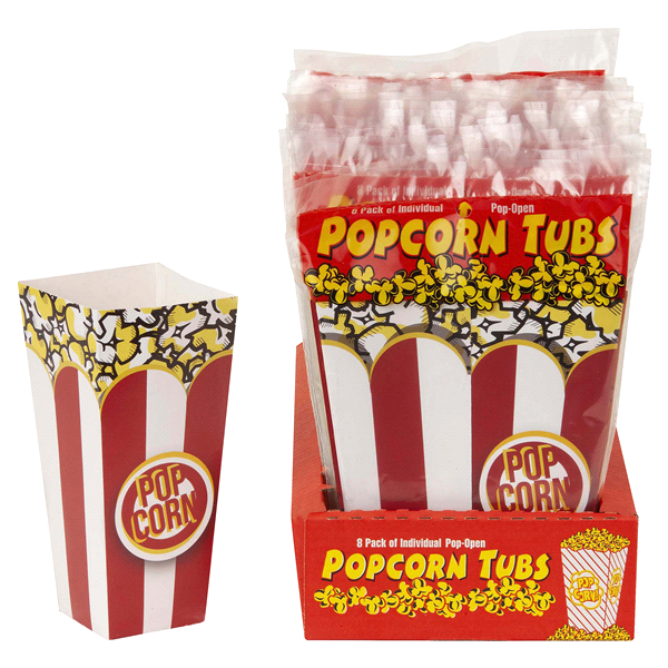 Wabash Valley Farms Red & White Striped Pop Open Disposable Popcorn ...