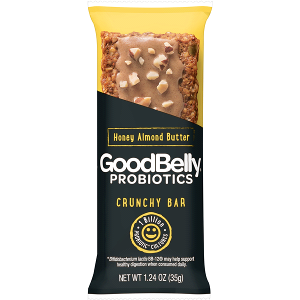 GoodBelly Probiotics Honey Almond Butter Crunchy Bar 1.24 oz | Shipt