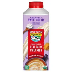 Horizon Organic Real Dairy Chantilly Sweet Cream Coffee Creamer Carton ...
