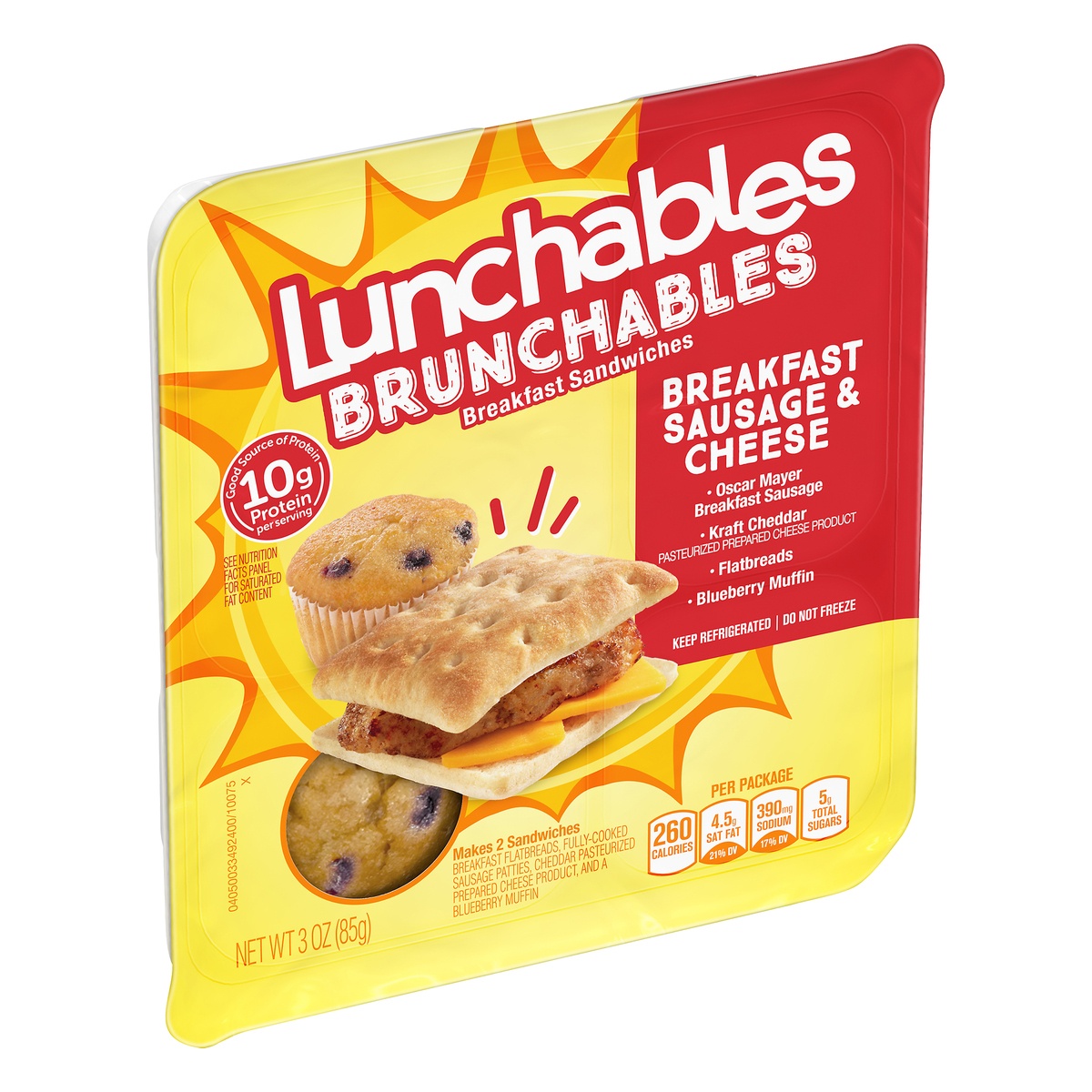 Lunchables Brunchables Breakfast Sandwiches Meal Kit with Sausage ...