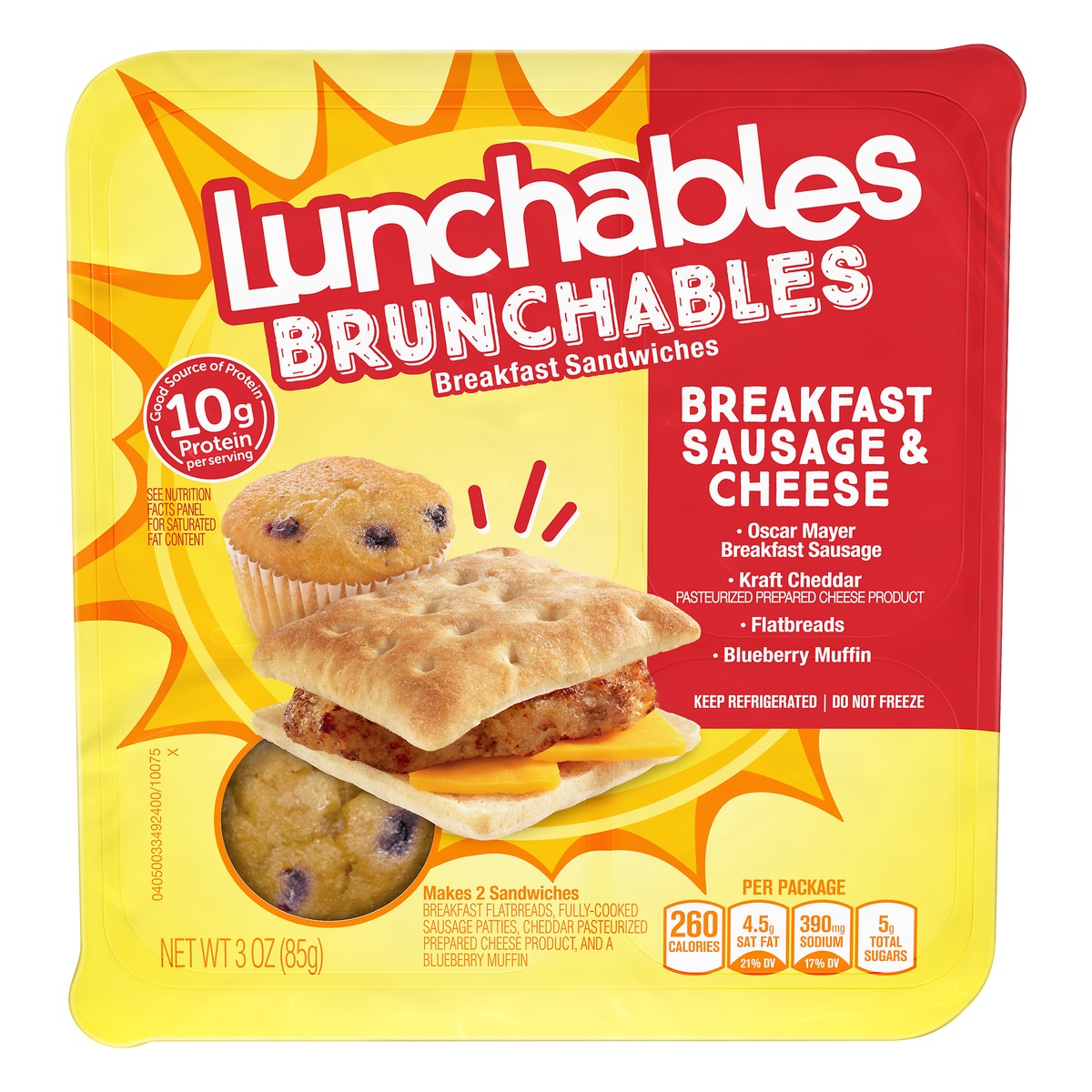 Lunchables Brunchables Breakfast Sandwiches Meal Kit with Sausage ...