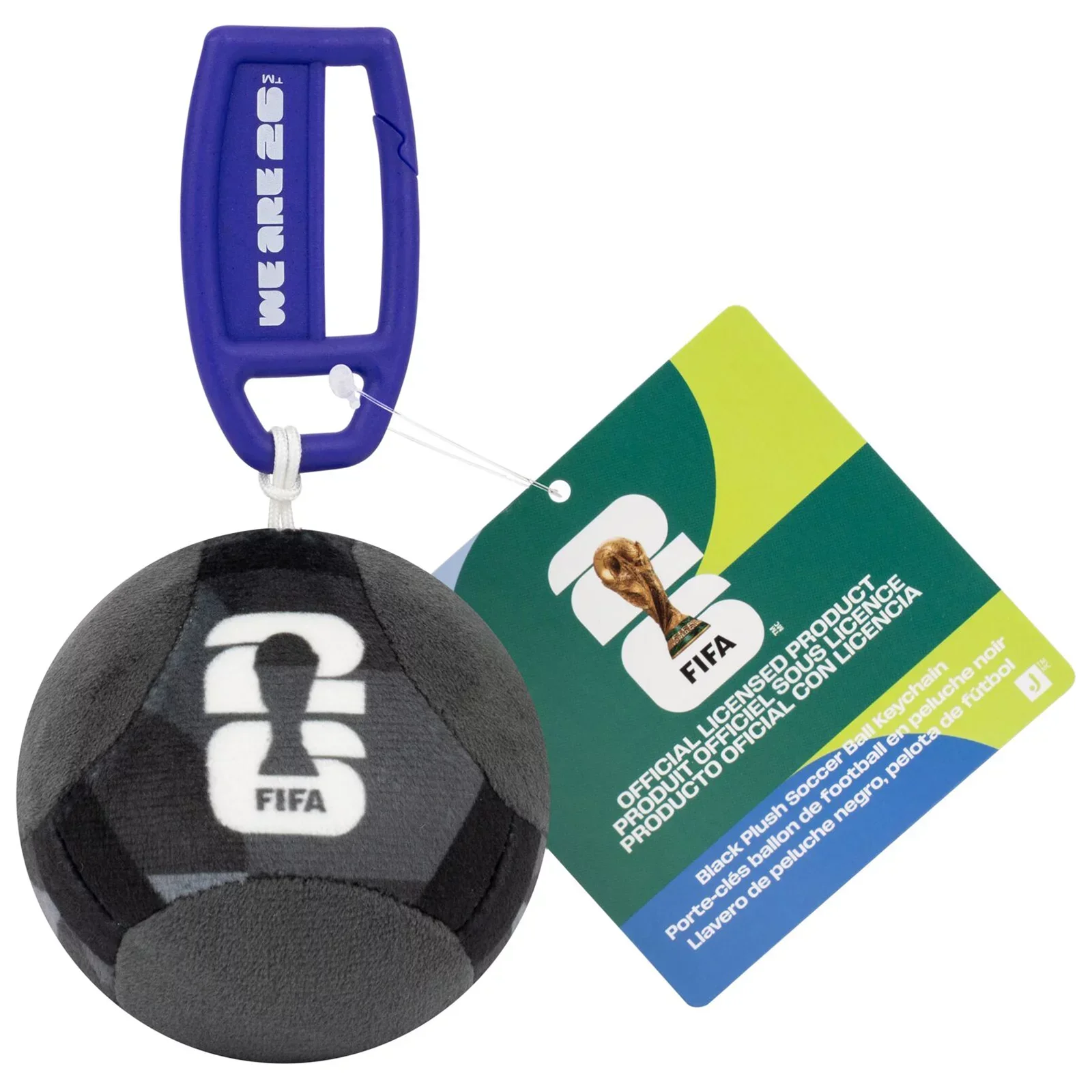 FIFA World Cup 26 Black Plush Soccer Ball Keychain | Shipt