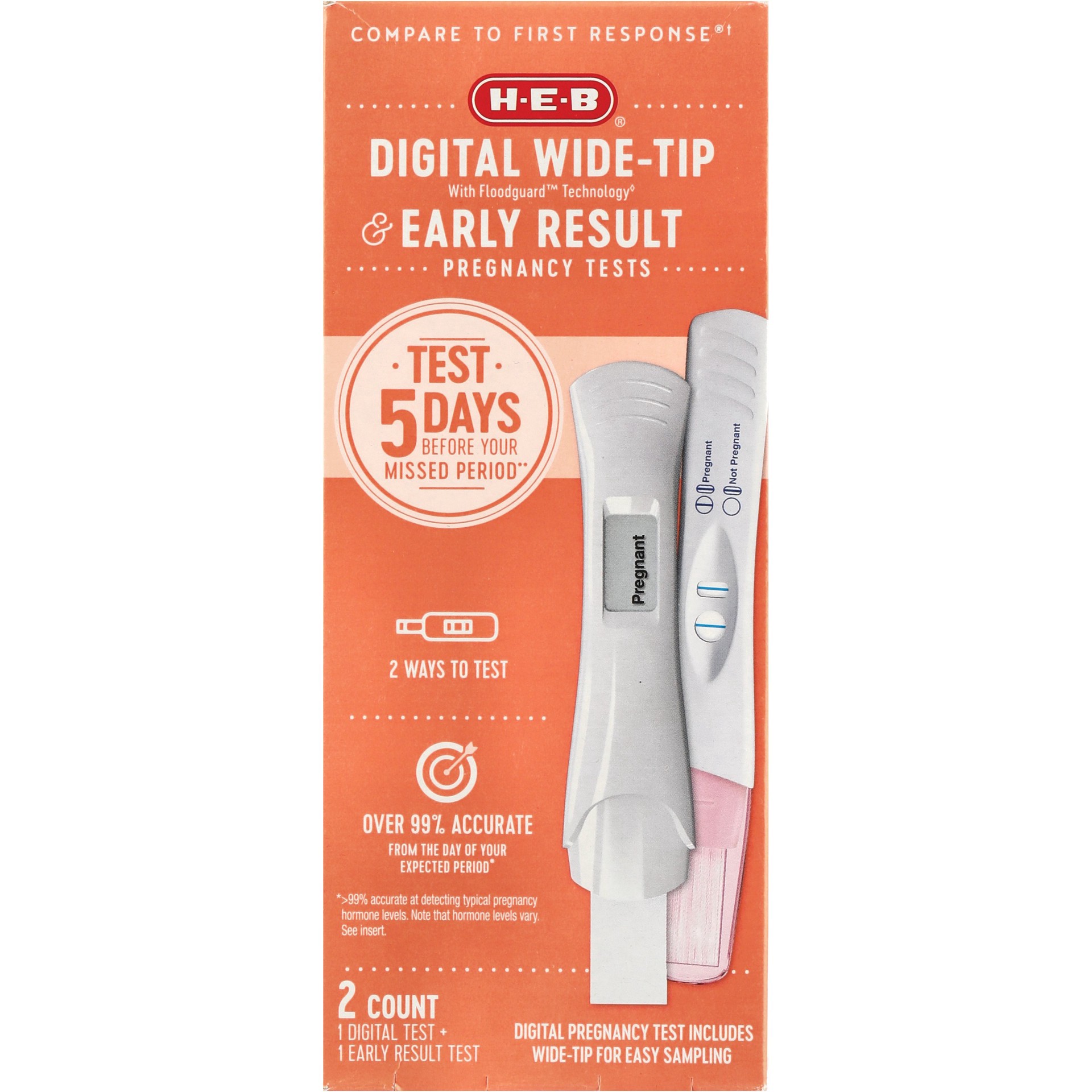 H-E-B Digital & Early Result Pregnancy Test 2 ct | shipt