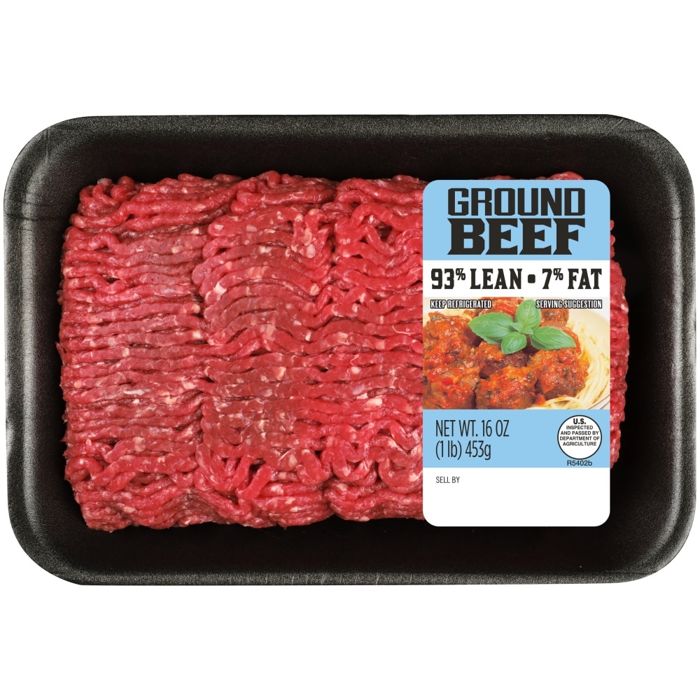 Ground Beef 93% Lean 7% Fat per lb | Shipt