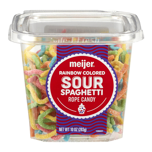 Meijer Rainbow Colored Sour Spaghetti Rope Candy 10 oz | shipt