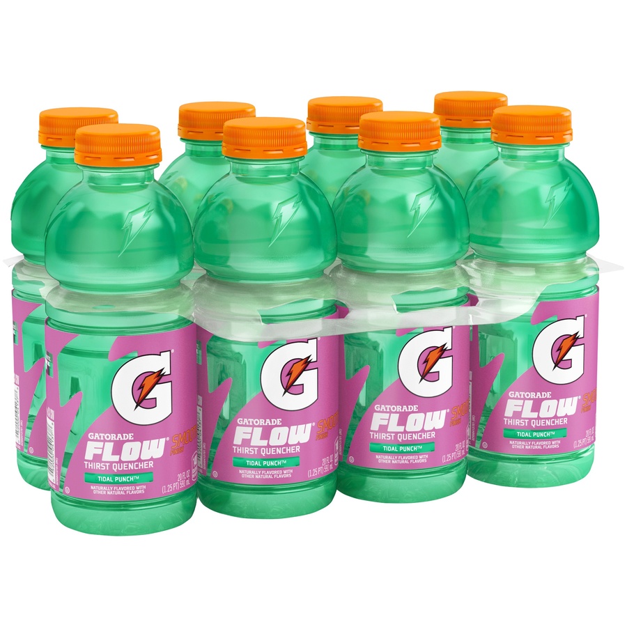 Gatorade Flow Smooth Finish Thirst Quencher Tidal Punch Sports Drink 8 ...