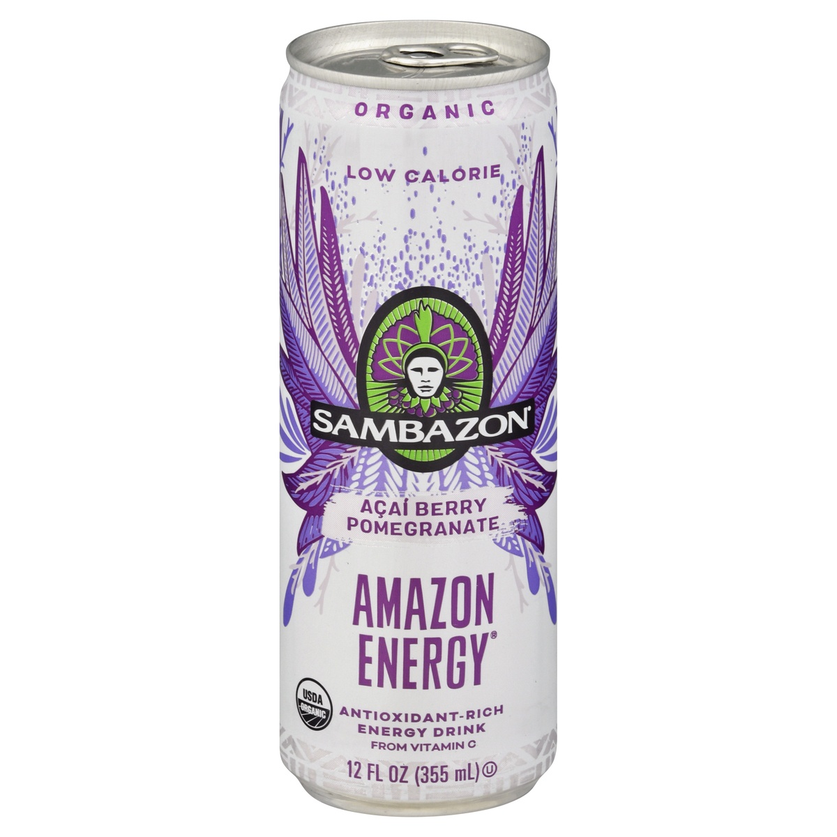 Sambazon Organic Açaí Berry Pomegranate Amazon Energy Drink 12 fl oz ...