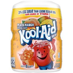 Kool-Aid Sweetened Peach Mango Powdered Drink Mix, Caffeine Free, 19 oz ...