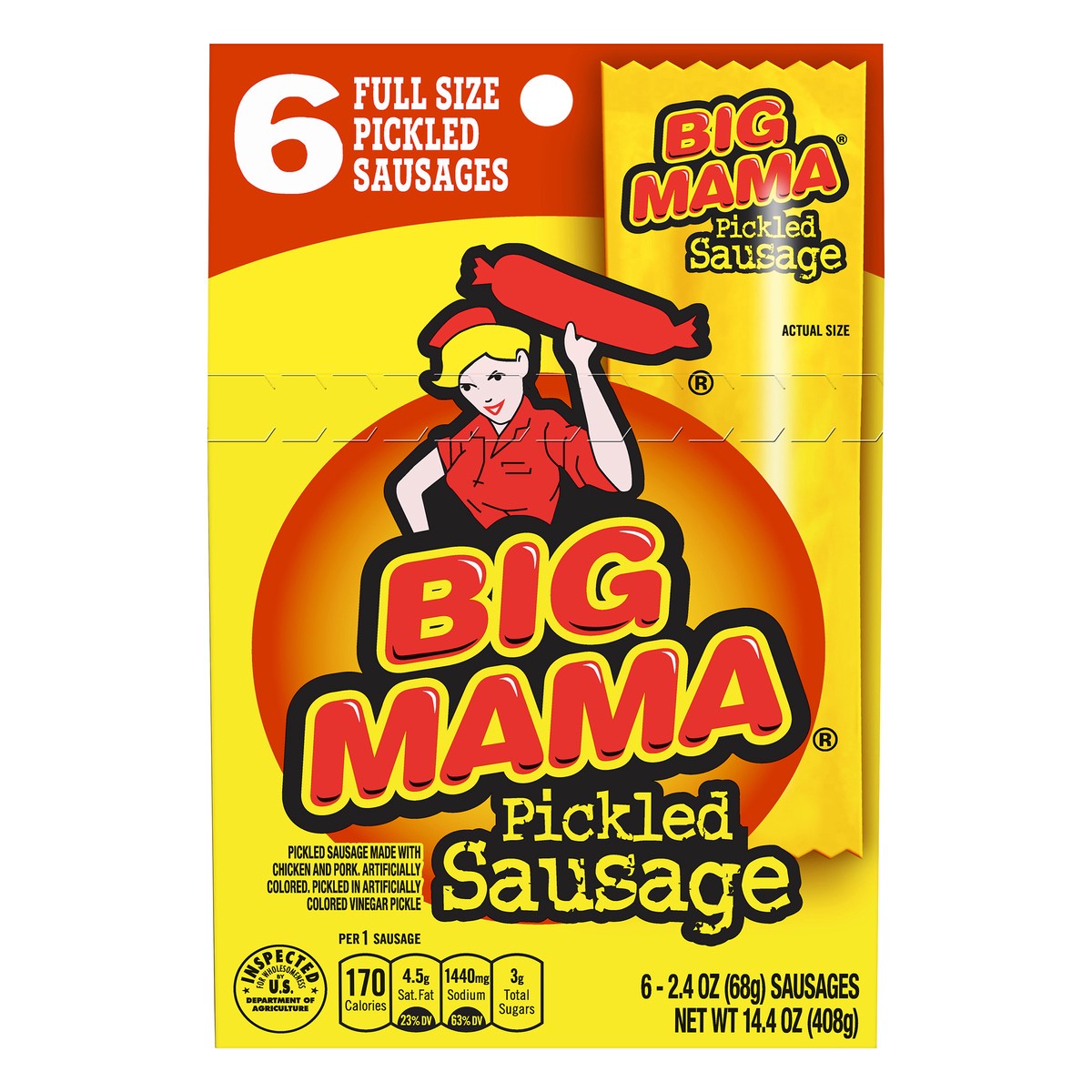 Penrose Big Mama Pickled Sausage 6 ct; 2.4 oz | Shipt