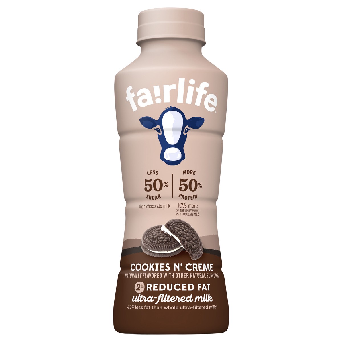 fairlife UFM 2% Reduced Fat Cookies N' Crème-KO Bottle, 14 fl oz 14 fl ...