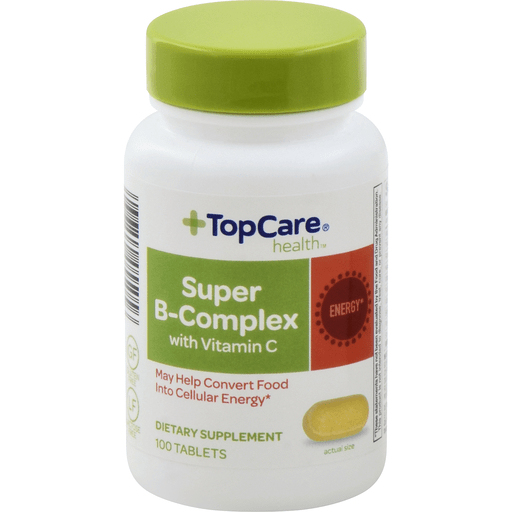 TopCare Vitamin B Complex With Vitamin C Energy Metabolism Tablets 100 ...