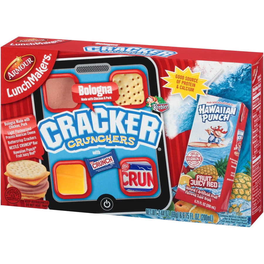 Armour LunchMakers Bologna Cracker Crunchers with Crunch Bar 11.3 oz ...
