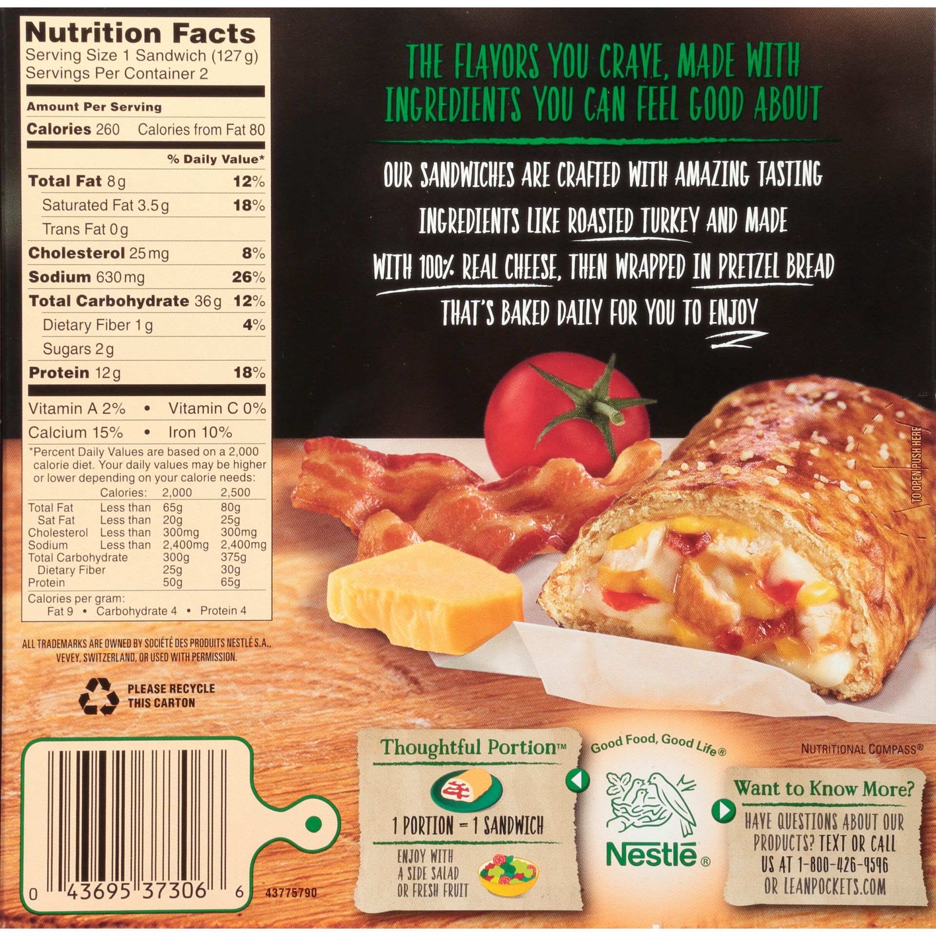 Lean Pockets Roasted Turkey With Bacon And Cheese Pretzel Bread ...