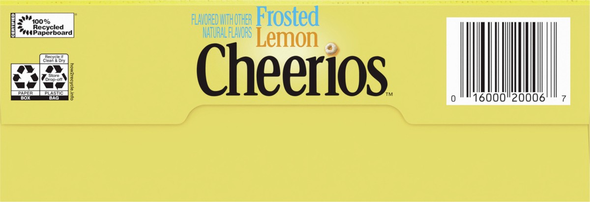 Cheerios Frosted Lemon Cheerios Cereal, Gluten Free Cereal With Whole ...